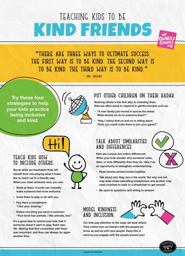 Teaching Kids to be Kind Friends - Wyoming Department of Workforce Services